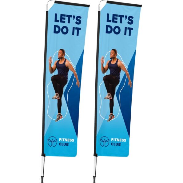 3m Telescopic Single-Sided Flying Banner - Set Of 2 - Lamasat Media